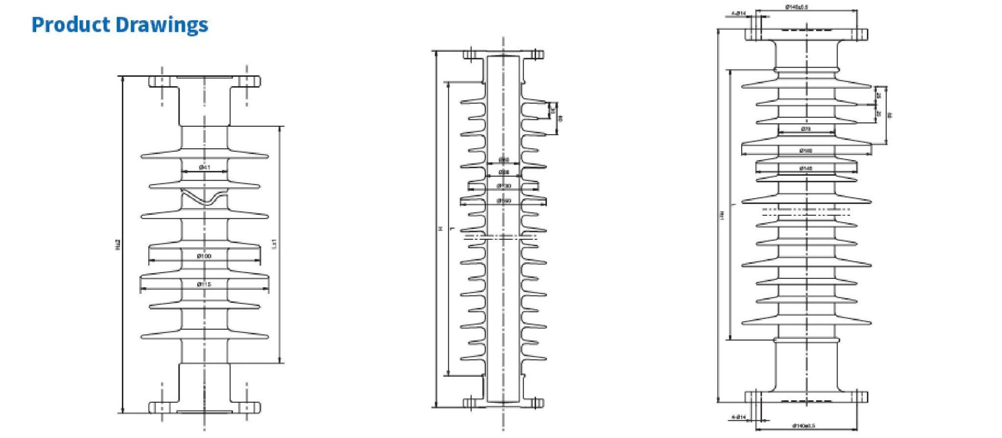 Composite Post Insulators - Macro Stone